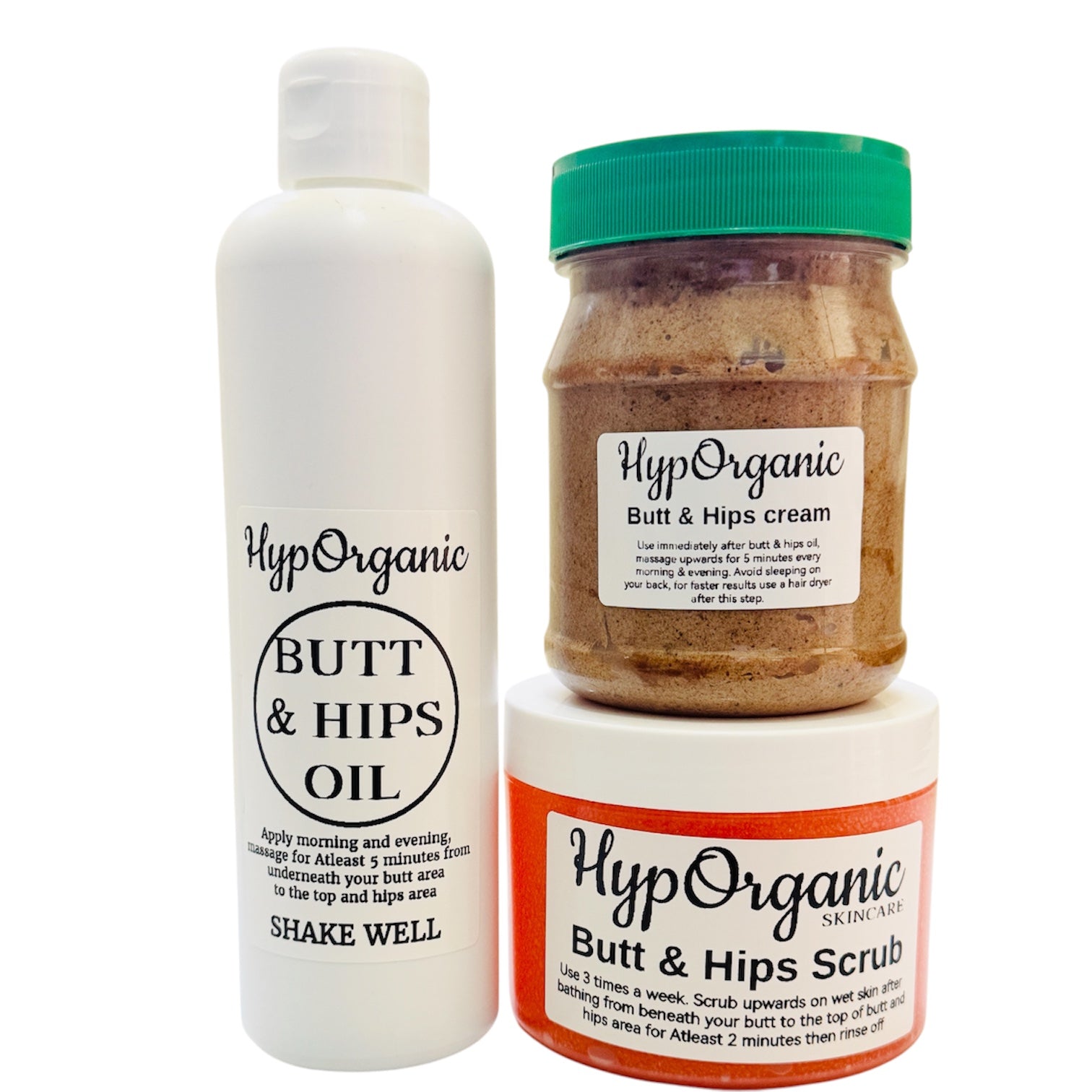 Butt & Hips enhancement combo 1 (Application only) – HypOrganic Skincare